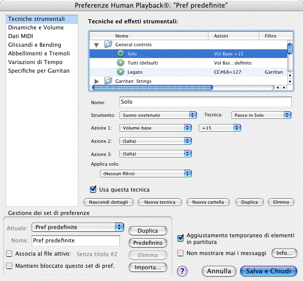 Applica preferenze di Human Playback (finestra di dialogo)